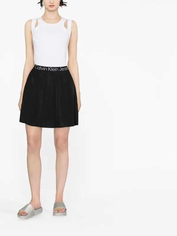 Calvin Klein Logo-waist Mini Skirt