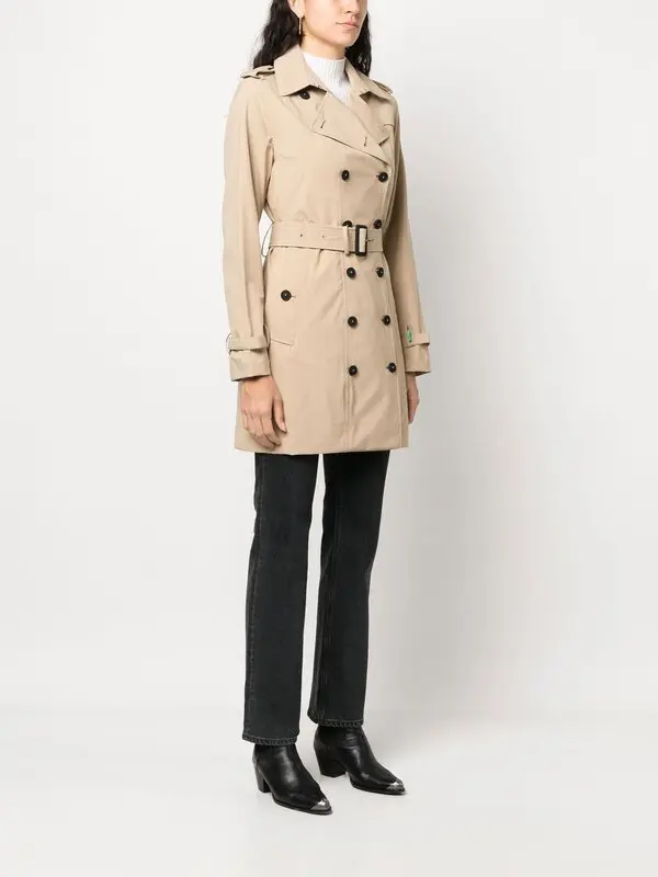 SAVE THE DUCK Lightweight Double-breasted Trench Coat - Brown