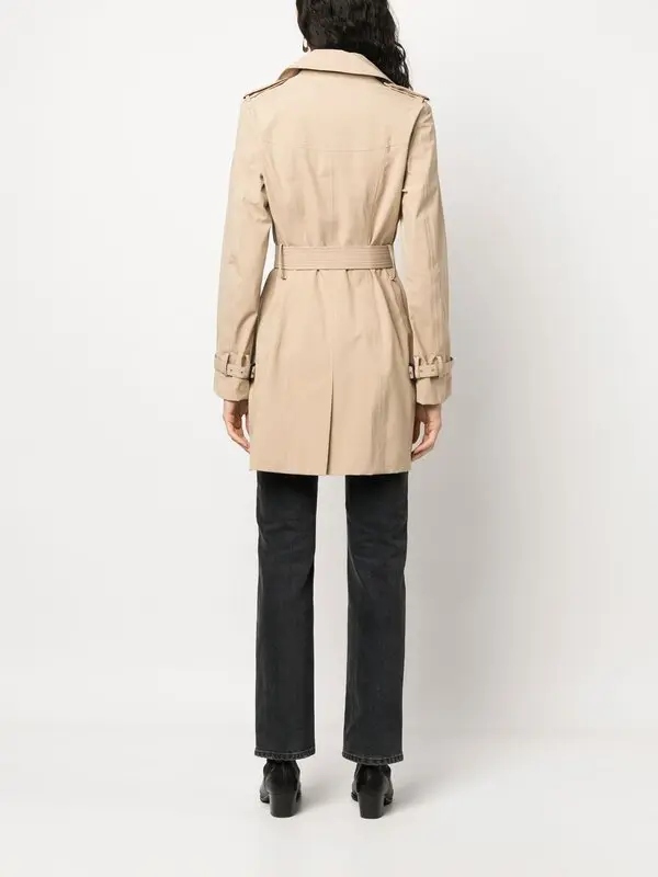 SAVE THE DUCK Lightweight Double-breasted Trench Coat - Brown