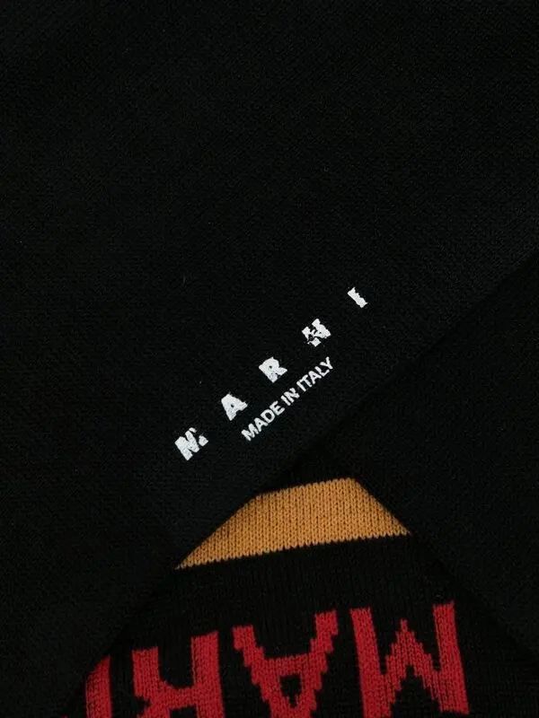 Marni Contrast-trim Logo Socks