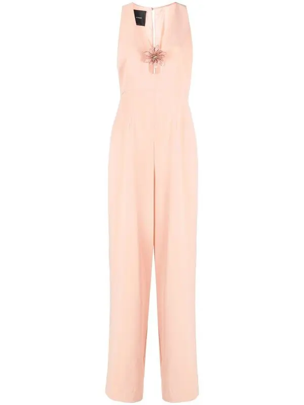 Pinko Flower Appliqué Jumpsuit - Pink