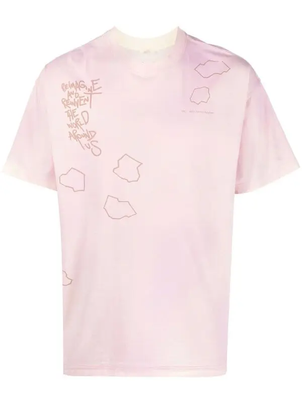 OBJECTS IV LIFE Graphic-print Distressed-effect T-shirt