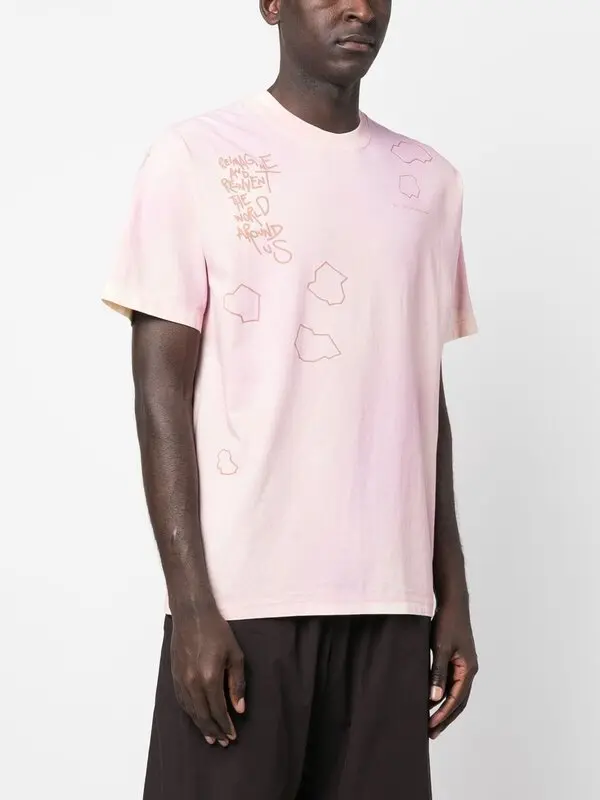 OBJECTS IV LIFE Graphic-print Distressed-effect T-shirt