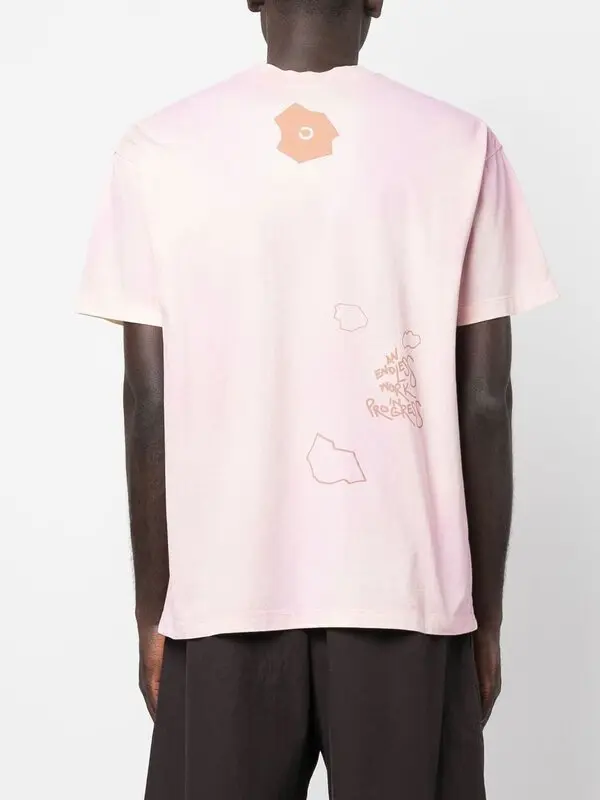 OBJECTS IV LIFE Graphic-print Distressed-effect T-shirt