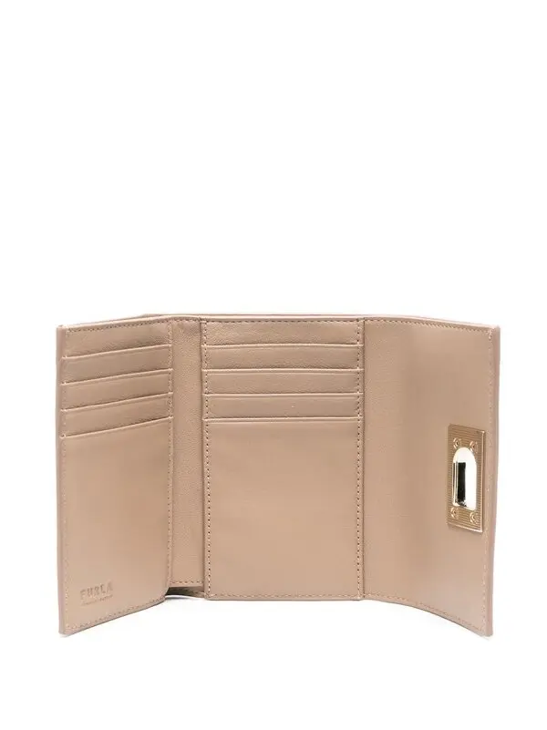 Furla Twist-lock Logo-plaque Wallet - Neutrals
