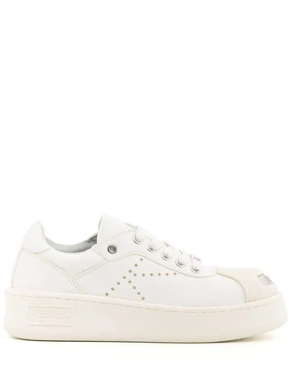 Kenzo Contrasting-toecap Low-top Sneakers - White