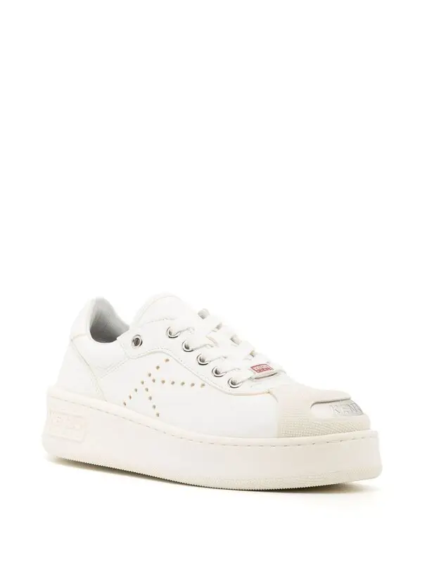 Kenzo Contrasting-toecap Low-top Sneakers - White