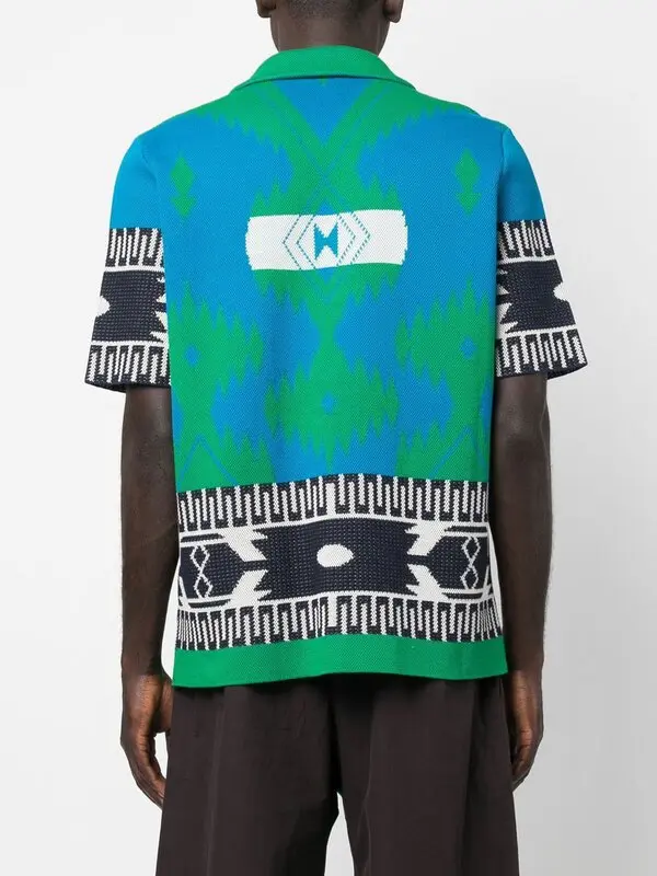 Alanui Patterned Intarsia-knit Shirt - Blue