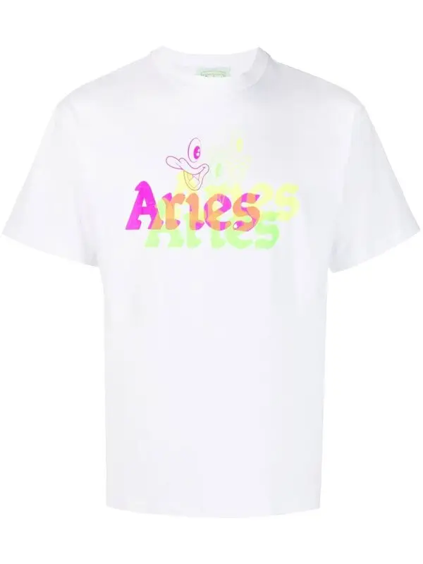 Aries Logo-print Detail T-shirt - White