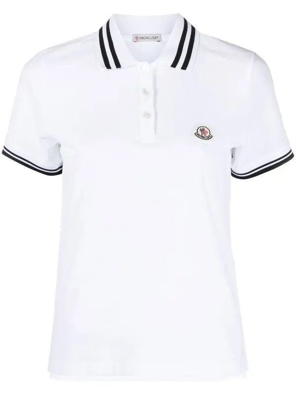 Moncler Stripe-trim Polo Shirt