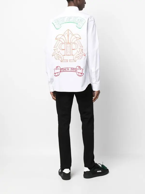 Philipp Plein Gothic Banner Long-sleeve Shirt