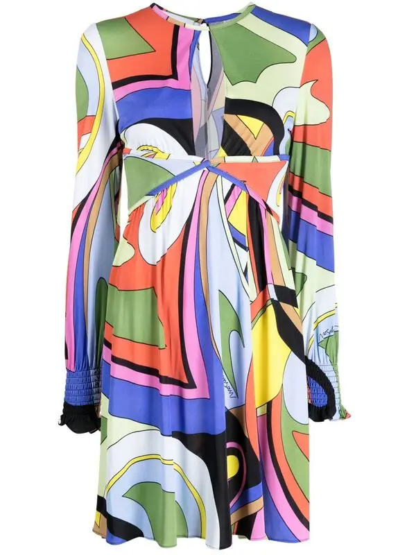 Moschino Graphic-print Mini Dress - Green