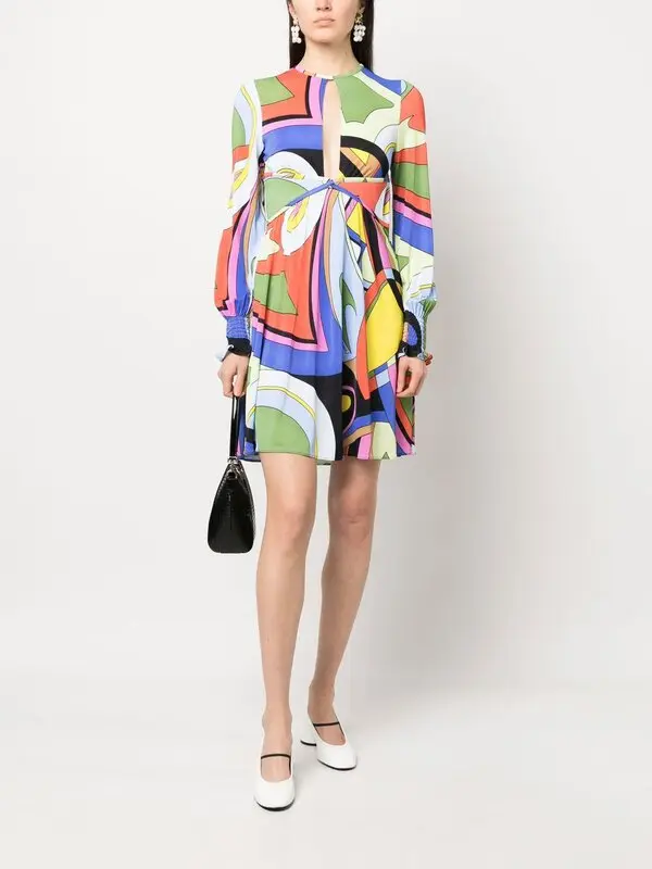 Moschino Graphic-print Mini Dress - Green