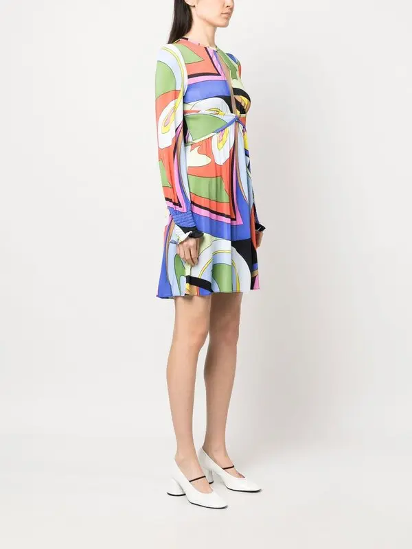 Moschino Graphic-print Mini Dress - Green