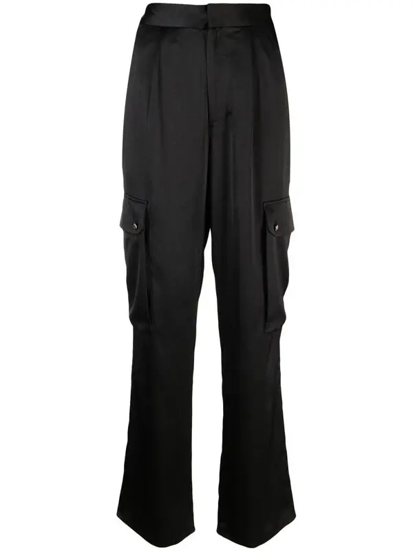 Maje Satin Cargo Trousers