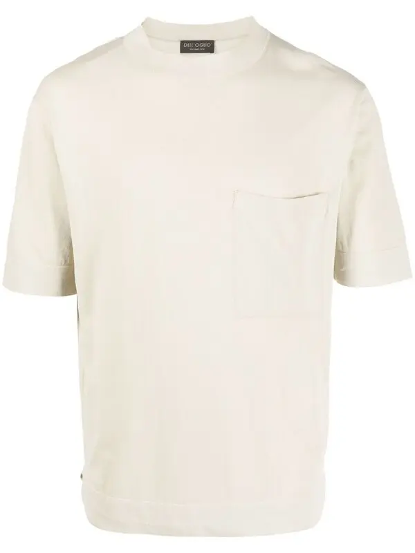 DELL'OGLIO Chest-pocket Plain T-shirt
