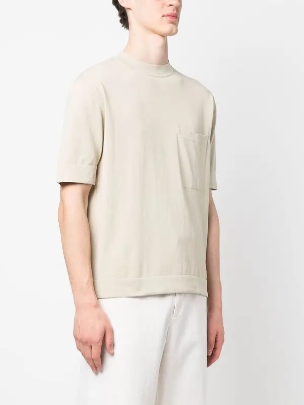 DELL'OGLIO Chest-pocket Plain T-shirt