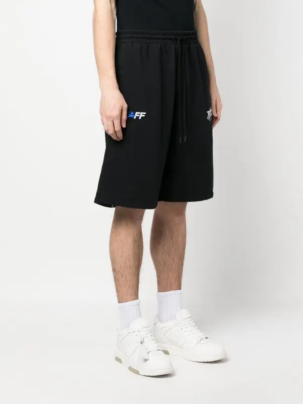 Off-White Cotton Track Shorts