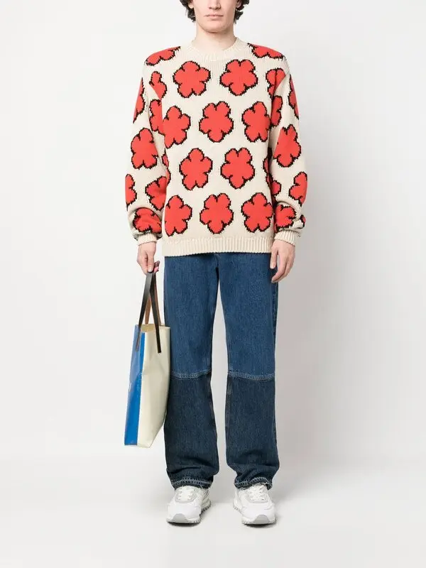 Kenzo Boke Flower Cotton Jumper - Neutrals