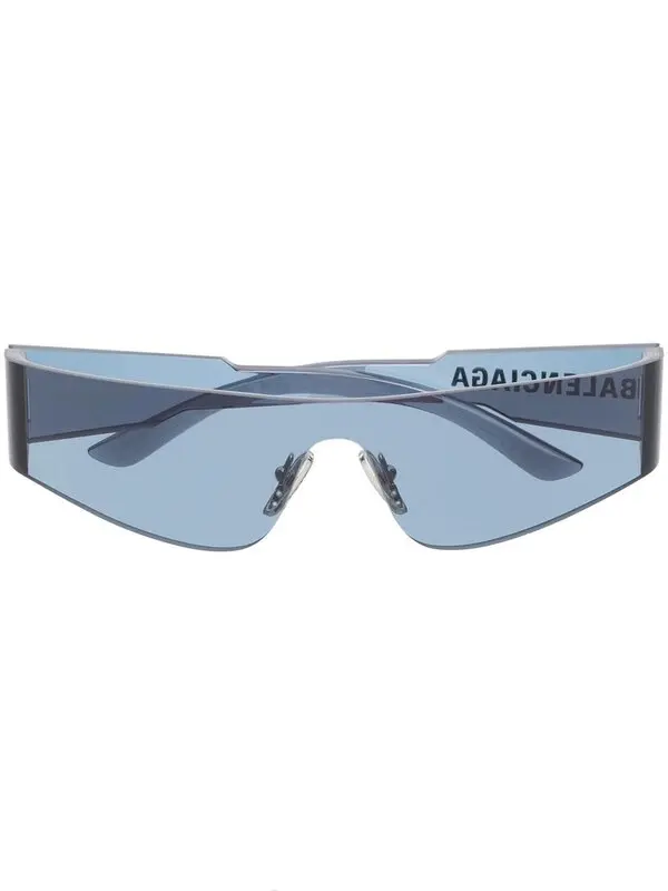 Balenciaga Mono Rectangle Sunglasses - Blue