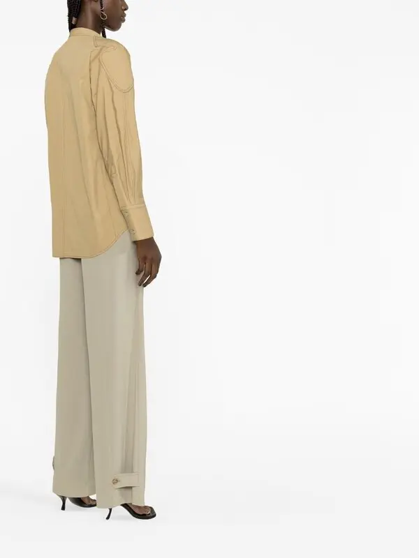 DION LEE Contrast Stitching Shirt Jacket