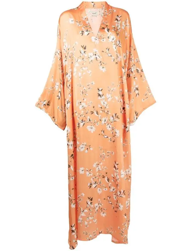 BAMBAH Josephine Floral-print Maxi Dress - Orange