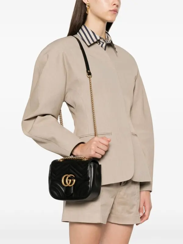 Gucci Mini Gg Marmont Shoulder Bag - Black
