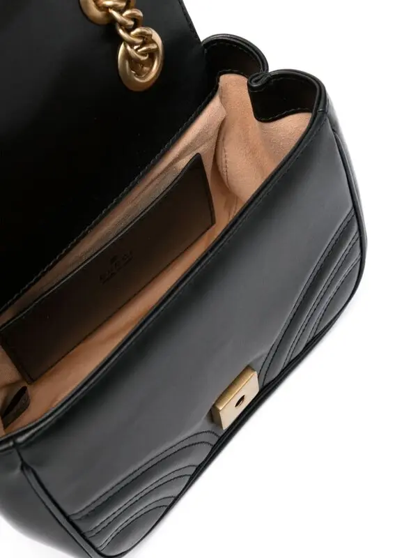 Gucci Mini Gg Marmont Shoulder Bag - Black