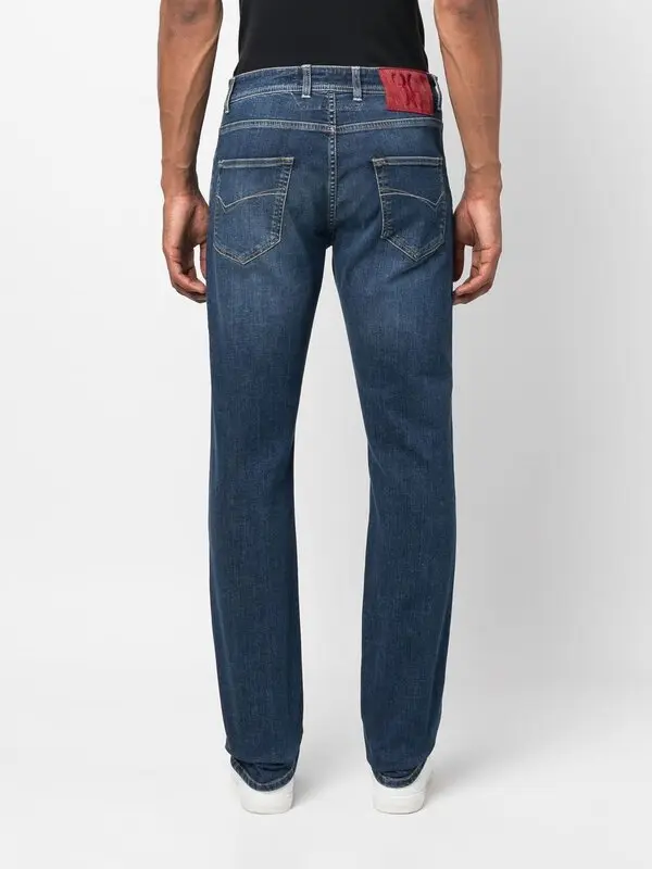 BILLIONAIRE Logo-patch Straight-leg Jeans