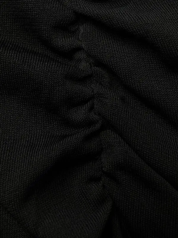 Saint Laurent Semi-sheer One-sleeve Long Dress