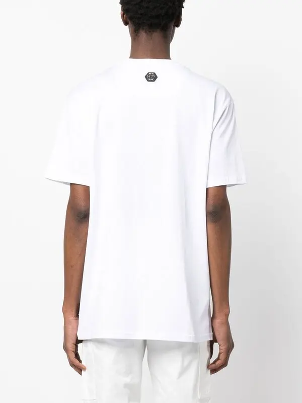 Philipp Plein Rhinestone-embellished Skull-print T-shirt - White