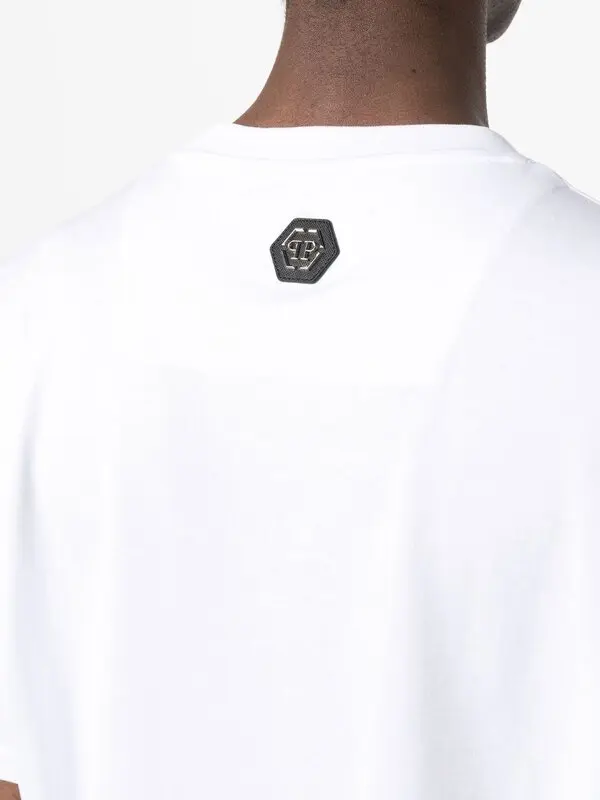 Philipp Plein Rhinestone-embellished Skull-print T-shirt - White