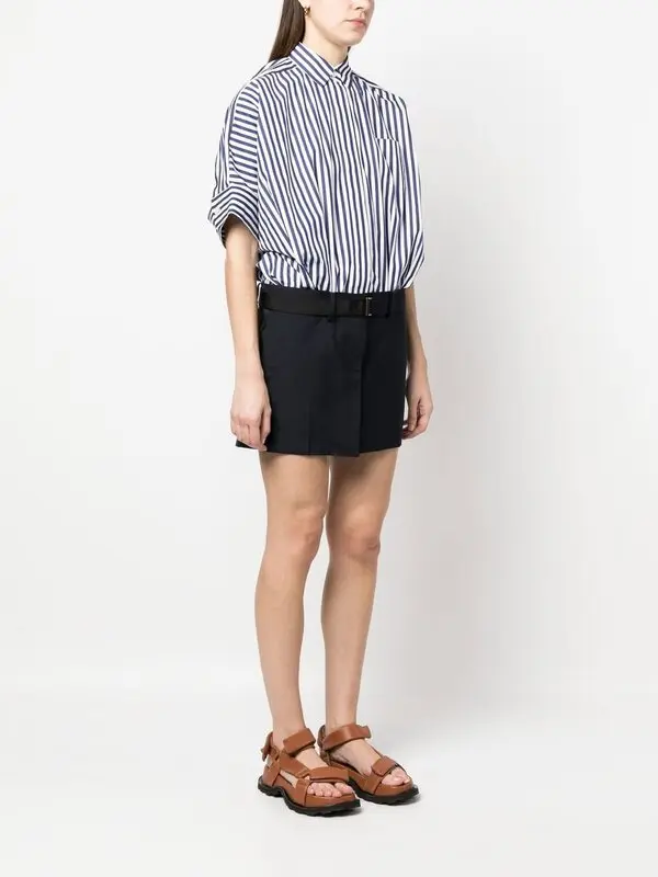 Sacai Striped Panelled Shirtdress