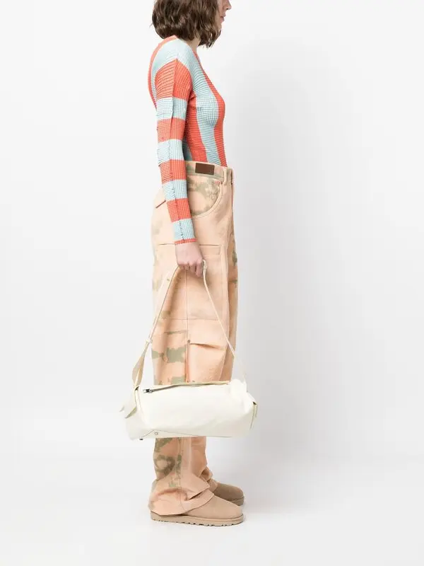 Sunnei Oversized Zip-up Satchel - Neutrals