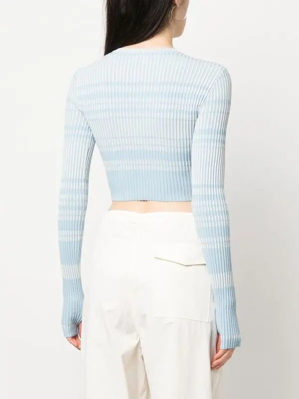 Elisabetta Franchi Striped Cropped Jumper