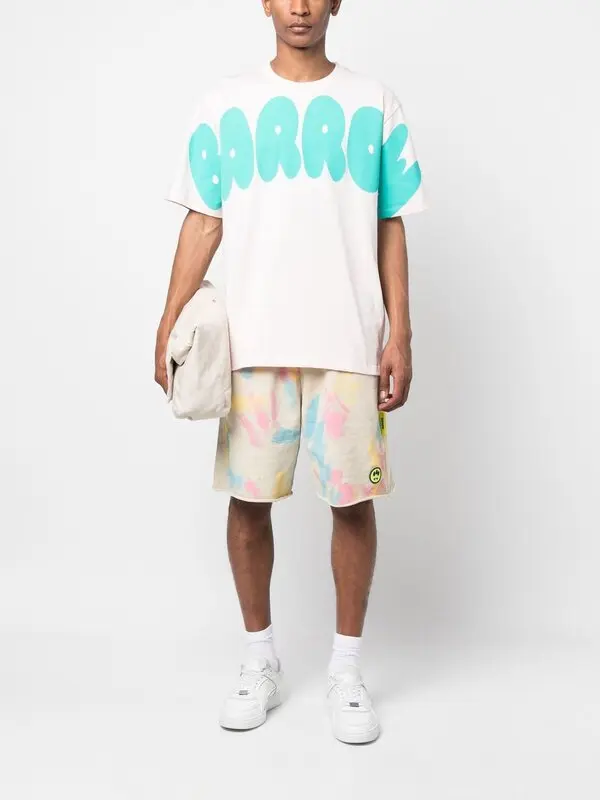 BARROW Tie-dye Print Logo Shorts