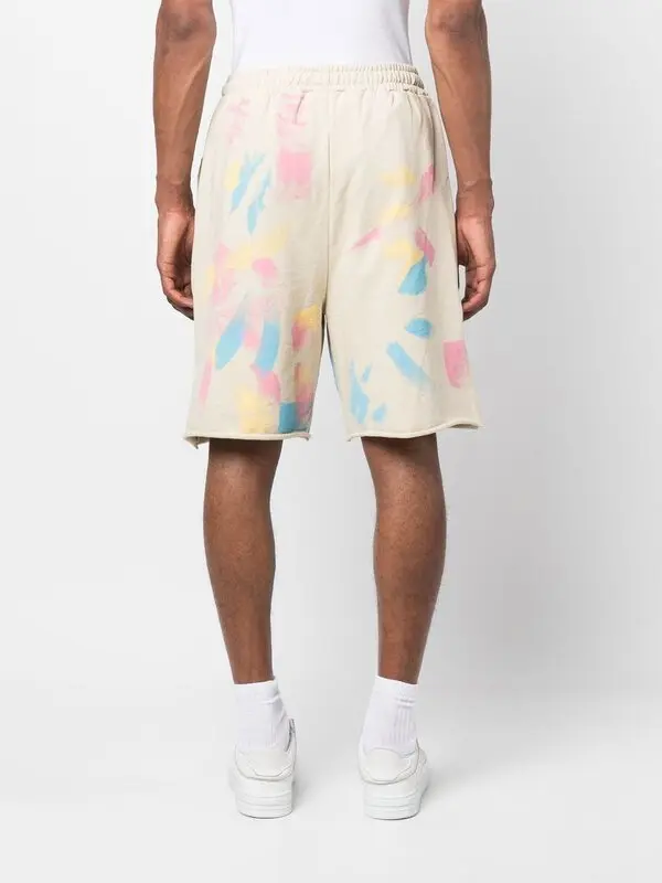 BARROW Tie-dye Print Logo Shorts