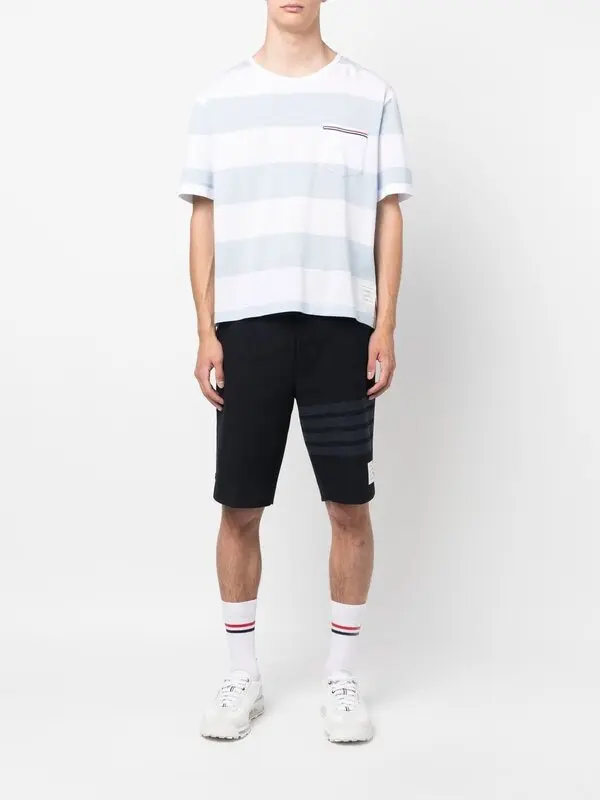 Thom Browne Rwb Pocket Striped T-shirt