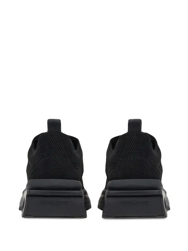 FERRAGAMO Gancini Sole Knit Sneakers - Black