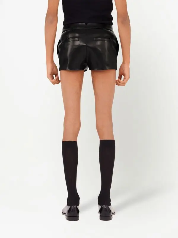 FERRAGAMO Nappa Leather Mini Shorts