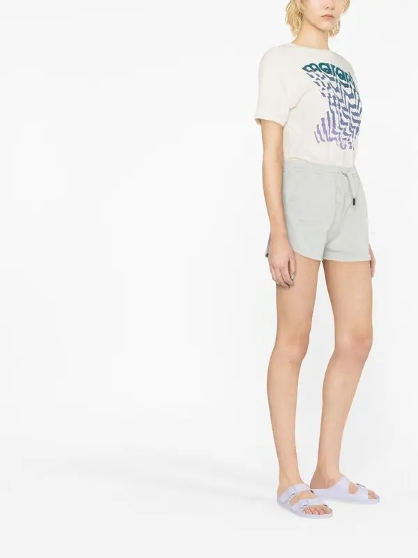 MARANT ETOILE Mifa Logo-print Track Shorts - Blue