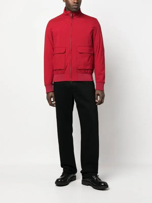 Herno Zip-up Bomber Jacket - Red