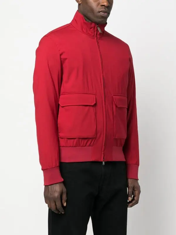 Herno Zip-up Bomber Jacket - Red