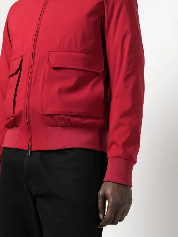 Herno Zip-up Bomber Jacket - Red