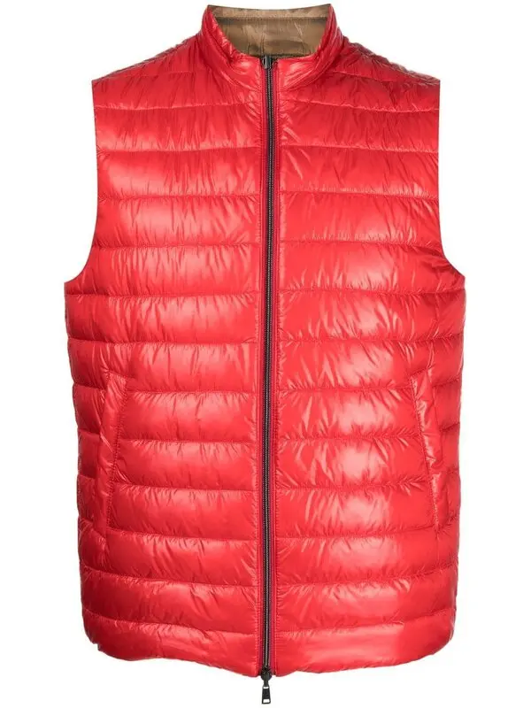 Herno Reversible Two-tone Waistcoat - Red