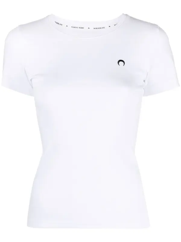 MARINE SERRE Crescent Moon Organic Cotton T-shirt - White