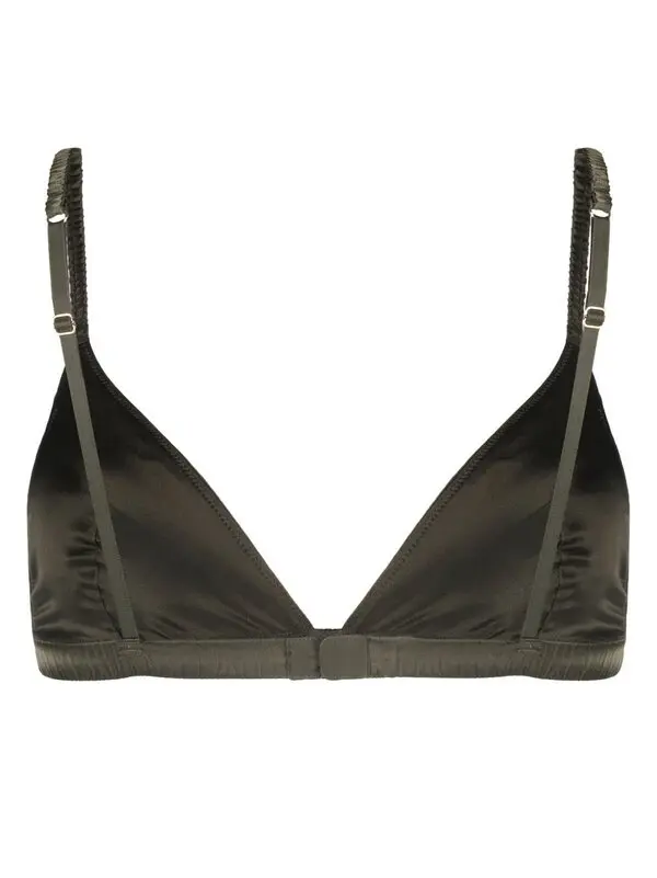 MAISON CLOSE Silk Triangle Cup Bra - Green