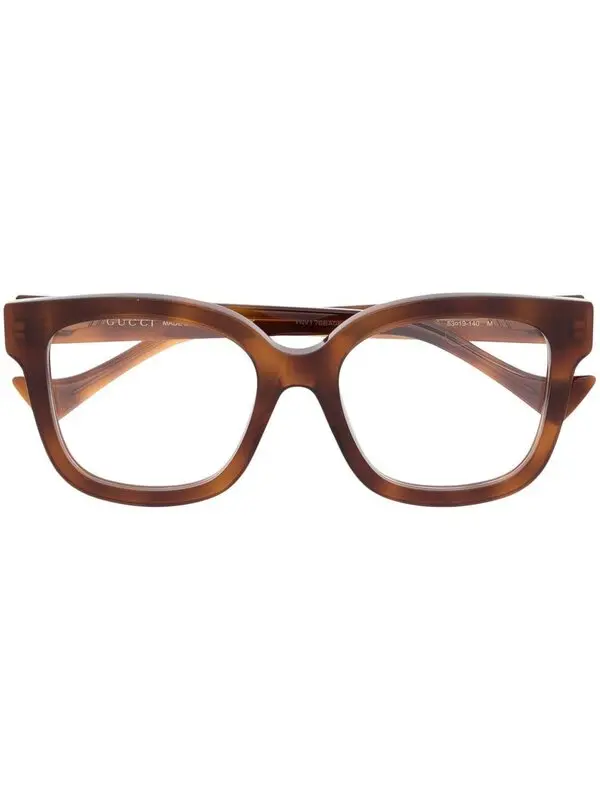 Gucci Tortoiseshell-effect Glasses - Brown