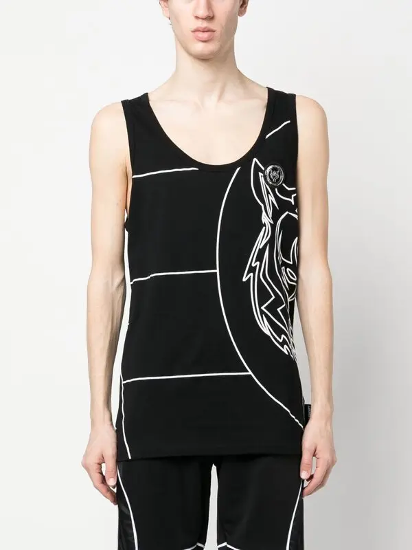 PLEIN SPORT Tiger Print Tank Top