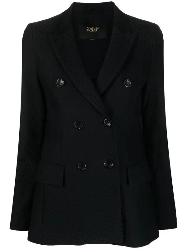 Seventy Double-breasted Tailored Blazer - Black